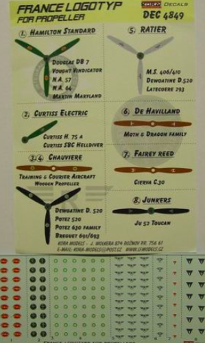 Kora Models Dec4849 France Logotyp propeller