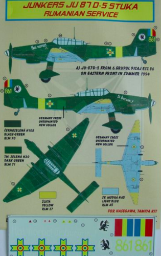 Kora Models Dec4862 Ju 87D-5 Rumania