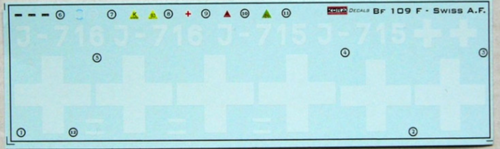 Kora Models Dec4867 Messerschmitt Bf-109F-4/Z Swiss AF