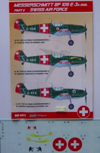 Kora Models Dec4872 Messerschmitt Bf-109E-3a Swiss AF Part II