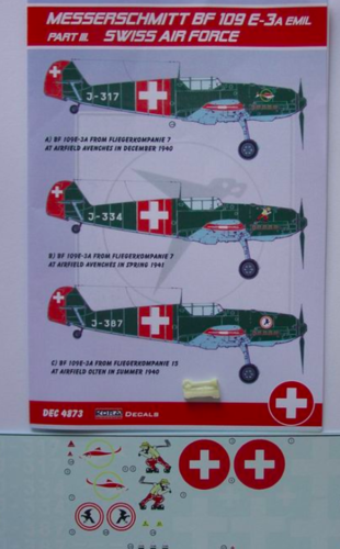 Kora Models Dec4873 Messerschmitt Bf-109E-3a Swiss AF Part III