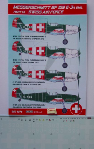 Kora Models Dec4876 Messerschmitt Bf-109E-3a Swiss AF Part VI