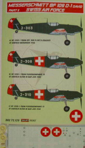 Kora Models Dec72129 Bf 109D Swiss part II.