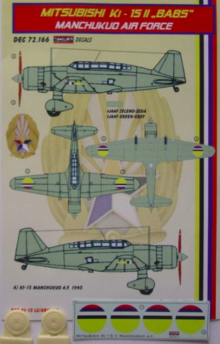 Kora Models Dec72166 Mitsubishi Ki-15-II Babs Manchukuo