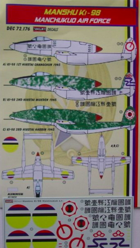 Kora Models Dec72176 Manshu Ki-98 Manchukuo