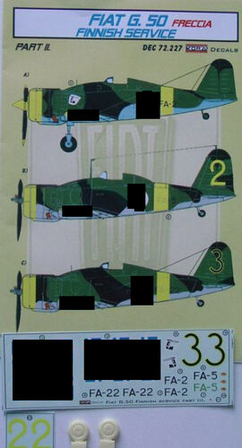 Kora Models Dec72227 Fiat G.50 Finnish service part.II.