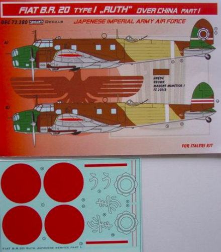 Kora Models Dec72280 Fiat BR.20 Japanese I