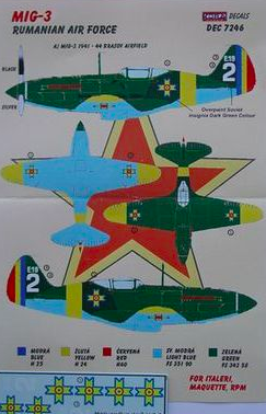 Kora Models Dec7246 MiG-3 Romania