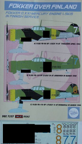 Kora Models Dec7257 Fokker over Finland part II
