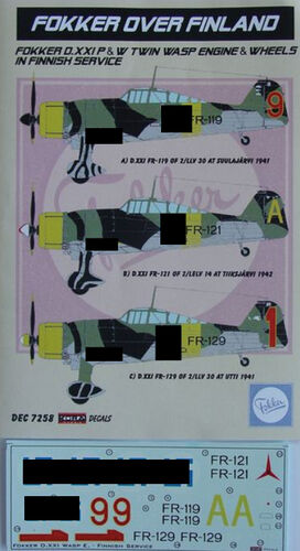 Kora Models Dec7258 Fokker over Finland part III