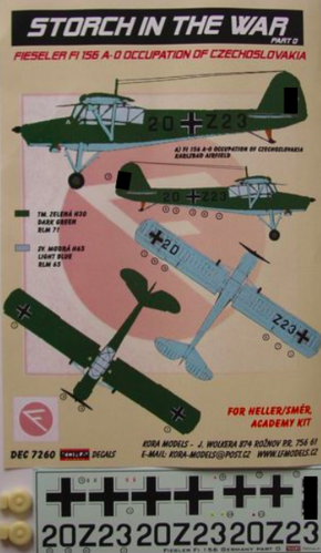 Kora Models Dec7260 Fi 156 over Czech