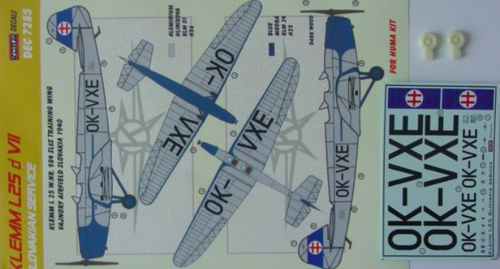 Kora Models Dec7285 Klemm Kl 25 d VII Slovakia