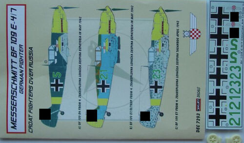 Kora Models Dec7293 Bf 109E-3/4 Croatia over Russia part II.