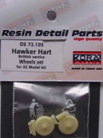 Kora Models DS72105 Hawker Hart - British - Wheels set