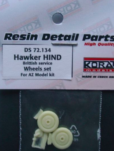 Kora Models DS72134 Hawker Hind - British - Wheels set