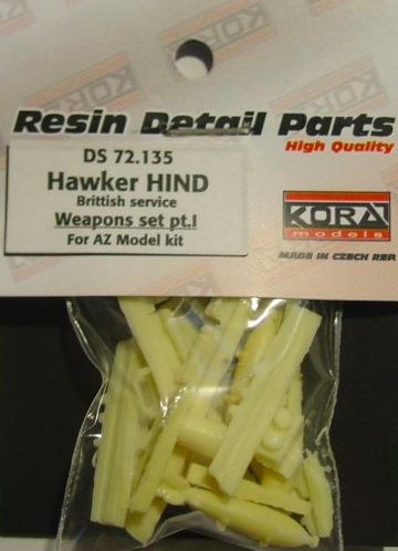Kora Models DS72135 Hawker Hind - British - Weapons set I