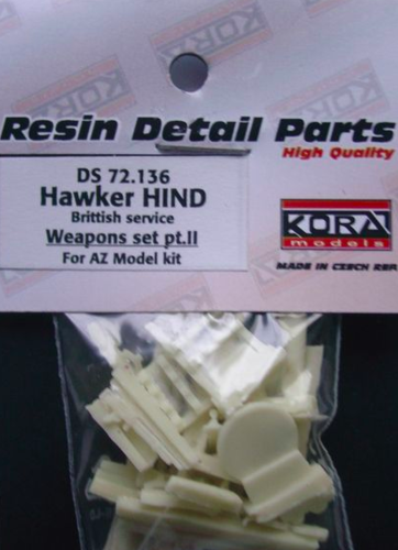 Kora Models DS72136 Hawker Hind - British - Weapons set II