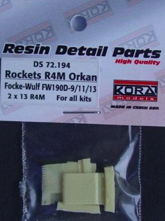 Kora Models DS72194 R4M Orkan with racks for Fw-190D-9/-11/13