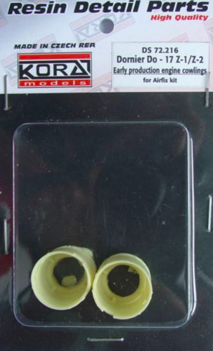 Kora Models DS72216 Do-17Z-1/Z-2 early production engine cowlings
