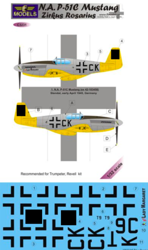 LF Models C3232 N.A. P-51C Mustang Zirkus Rosarius II. part