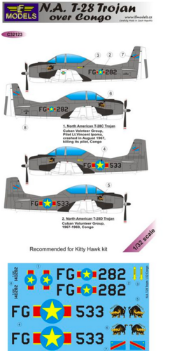 LF Models C32123 N.A. T-28 Trojan over Congo