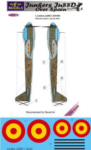 LF Models C32116 Junkers Ju 88D-1 over Spain