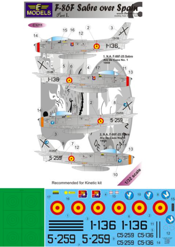 LF Models C3211 N.A. F-86F Sabre over Spain part I.