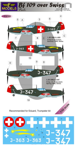 LF Models C32103 Bf 109 over Swiss I.
