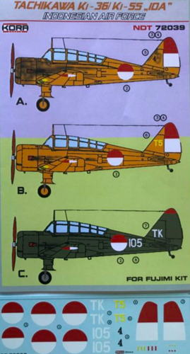 Kora Models NDT72039 Mitsubishi Ki-36/55 Ida Indonesian AF