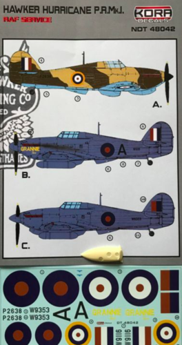 Kora Models NDT48042 Hawker Hurricane PR Mk.I (RAF Service)