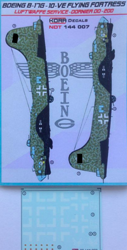 Kora Models NDT144007 Boeing B-17G - Luftwaffe service