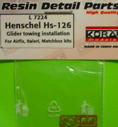 Kora Models L7224 Henschel Hs-126 Luftwaffe glider towing installation