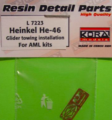 Kora Models L7223 Heinkel He-46 Luftwaffe glider towing installation