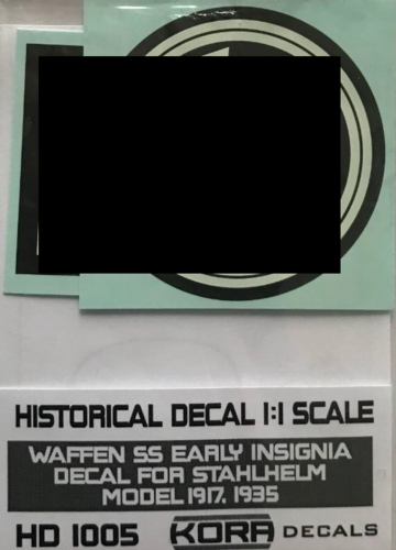 Kora Models HD1005 Helmet decal Waffen SS early Insignia (1917-1935)