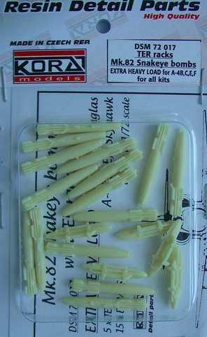 Kora Models DSM72017 Mk.82 Snakeye with racks - extra heavy load for A 4 Skyhawk