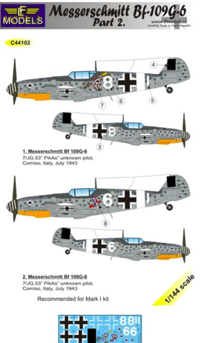 LF Models C44102 Messerschmitt Bf 109G-6 Comiso cartoon part 2.