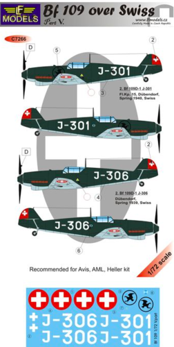 LF Models C7266 Bf 109 over Swiss V.