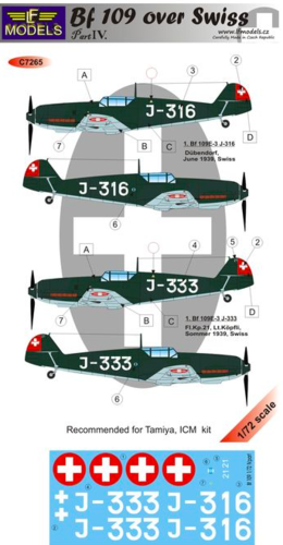 LF Models C7265 Bf 109 over Swiss IV.