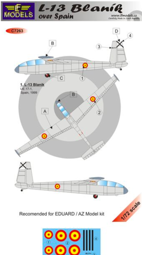 LF Models C7263 L-13 Blanik over Spain
