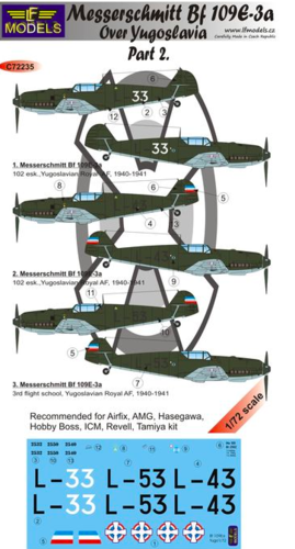 LF Models C72235 Messerschmitt Bf 109E-3a over Yugoslavia part 2