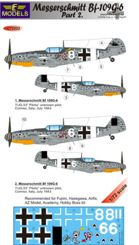 LF Models C72222 Messerschmitt Bf 109G-6 Comiso cartoon part 2.