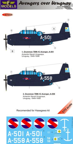 LF Models C72220 Grumman TBF-1C Avenger over Uruguay part II.