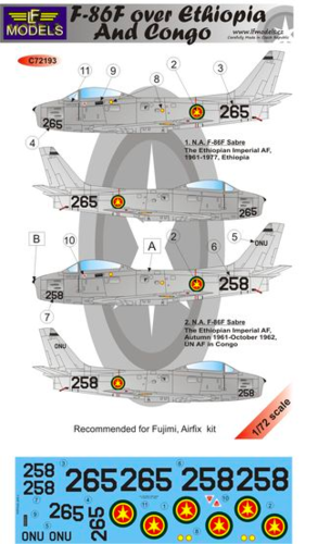 LF Models C72193 N.A. F-86F Sabre over Ethiopia / Congo