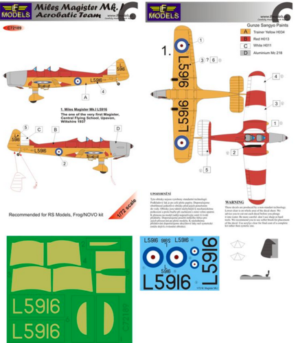 LF Models C72189 M.Magister Mk.I Acrobatic Team