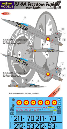 LF Models C72135 RF-5A Freedom Fighter over Spain