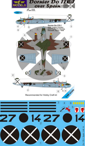 LF Models C48193 Dornier Do17E-1 over Spain III.