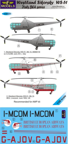 LF Models C48177 Westland Sikorsky WS-51 Italy, BEA service