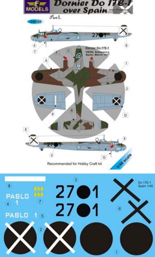 LF Models C48125 Dornier Do17E-1 over Spain I.