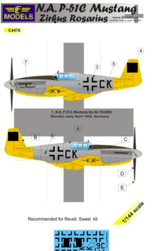 LF Models C4476 N.A. P-51C Mustang Zirkus Rosarius