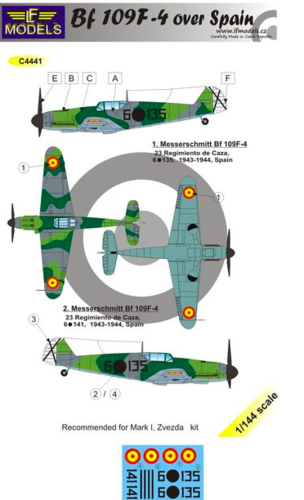 LF Models C4441 Bf 109F-4 over Spain